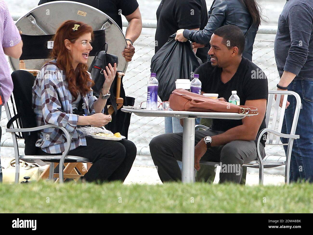 U.S actress Debra Messing films a scene of her new TV pilot The ...