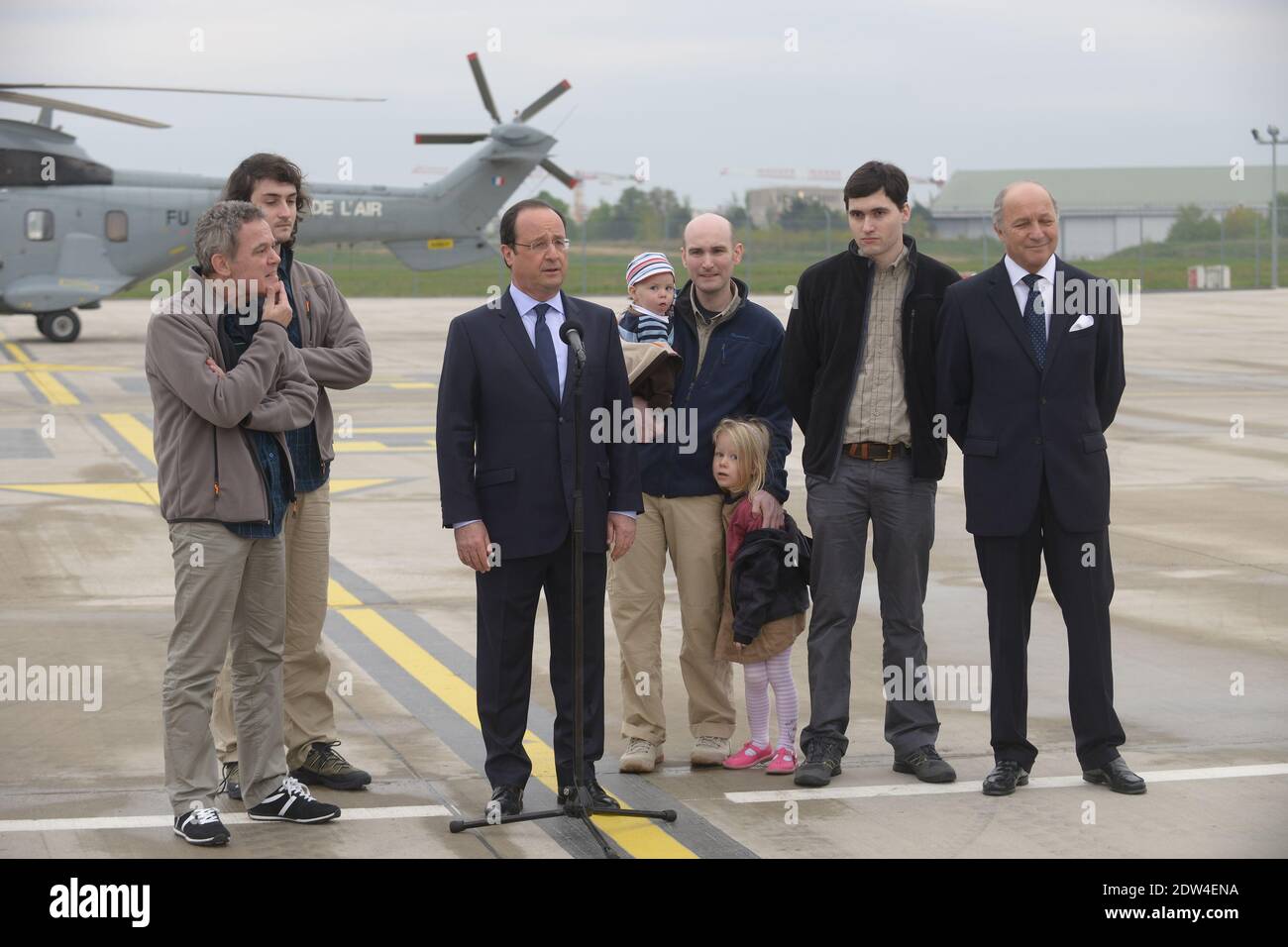 L-R : Didier Francois, Edouard Elias, French president Francois ...