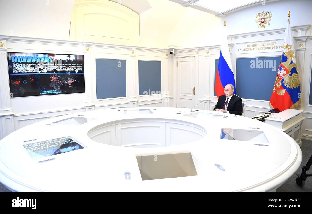 Moscow, Russia. 21st Dec, 2020. Russian President Vladimir Putin ...