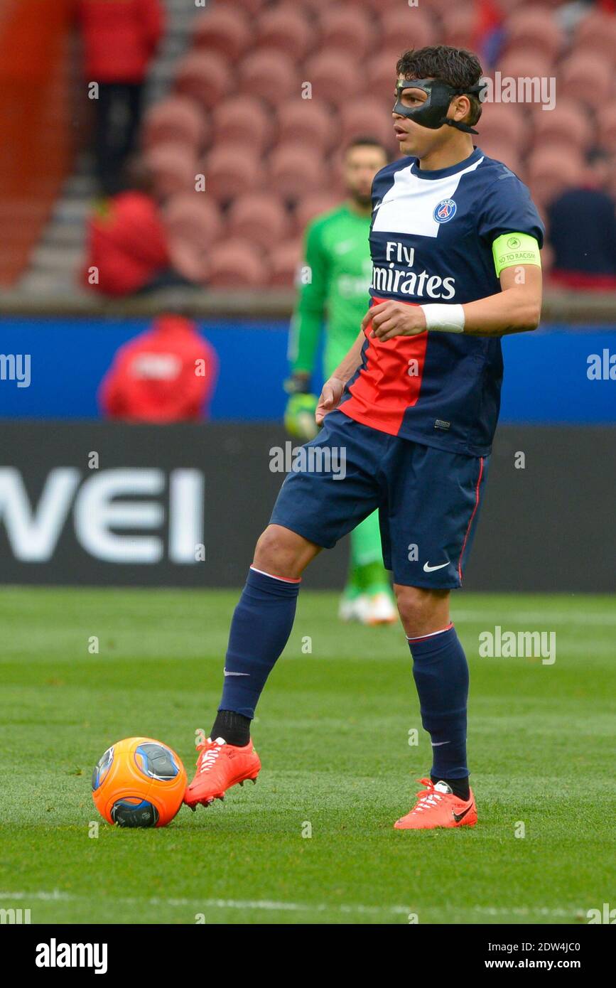 PSG's Thiago Silva during the French First League soccer match, Paris ...