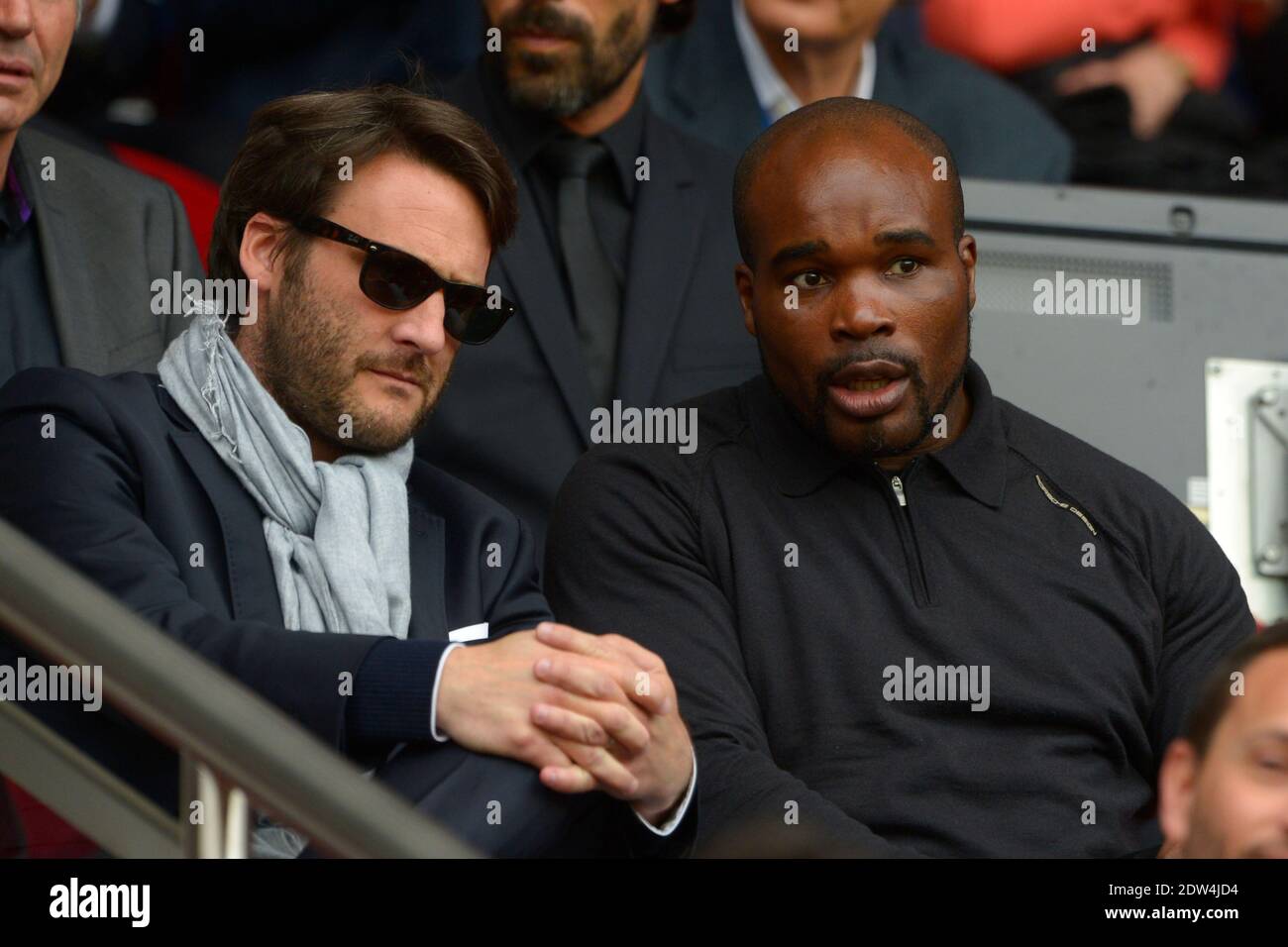 Boxer Jean-Marc Mormeck attending the French First League soccer match ...