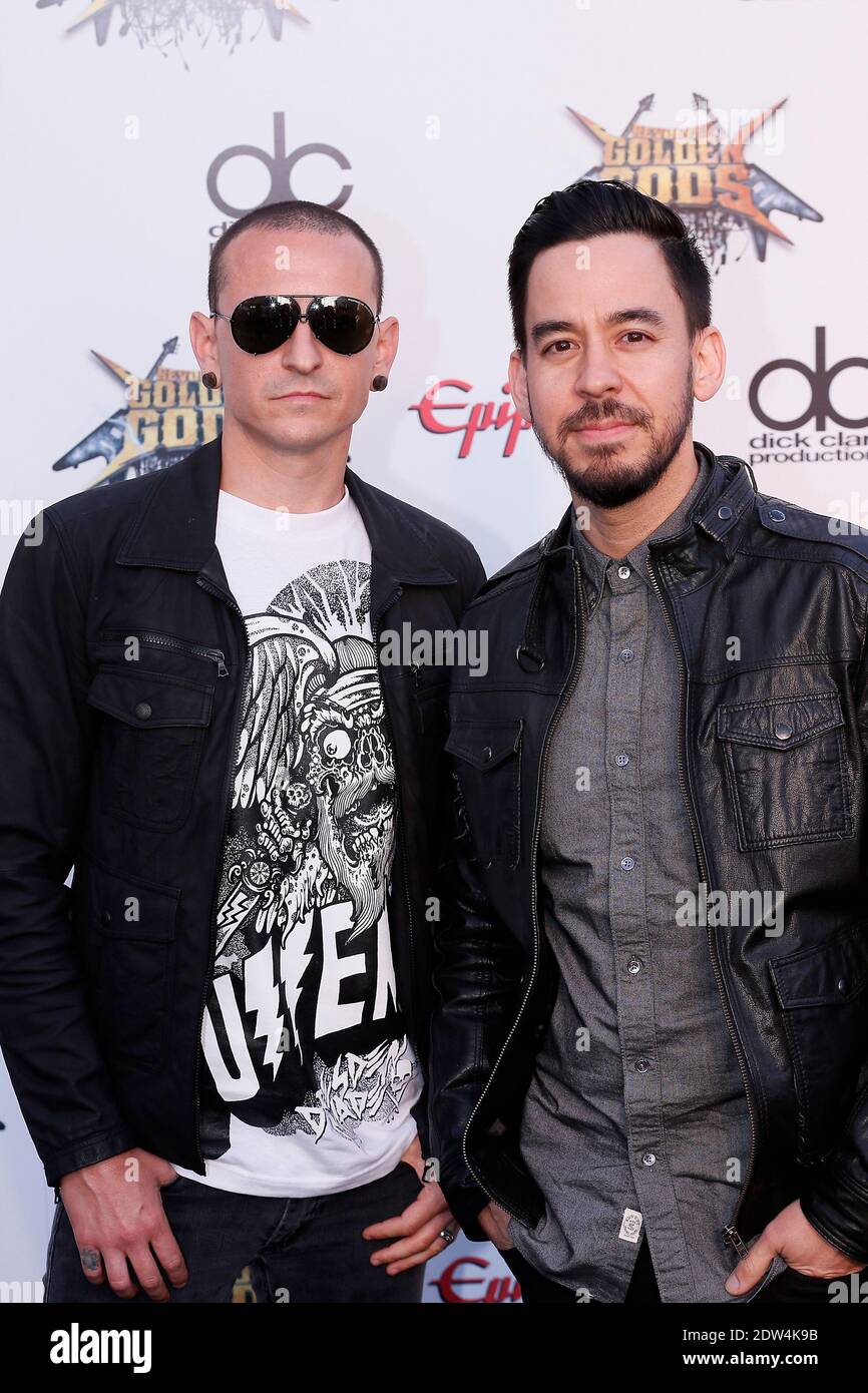 Chester Bennington and Mike Shinoda attend the 6th Annual Revolver ...