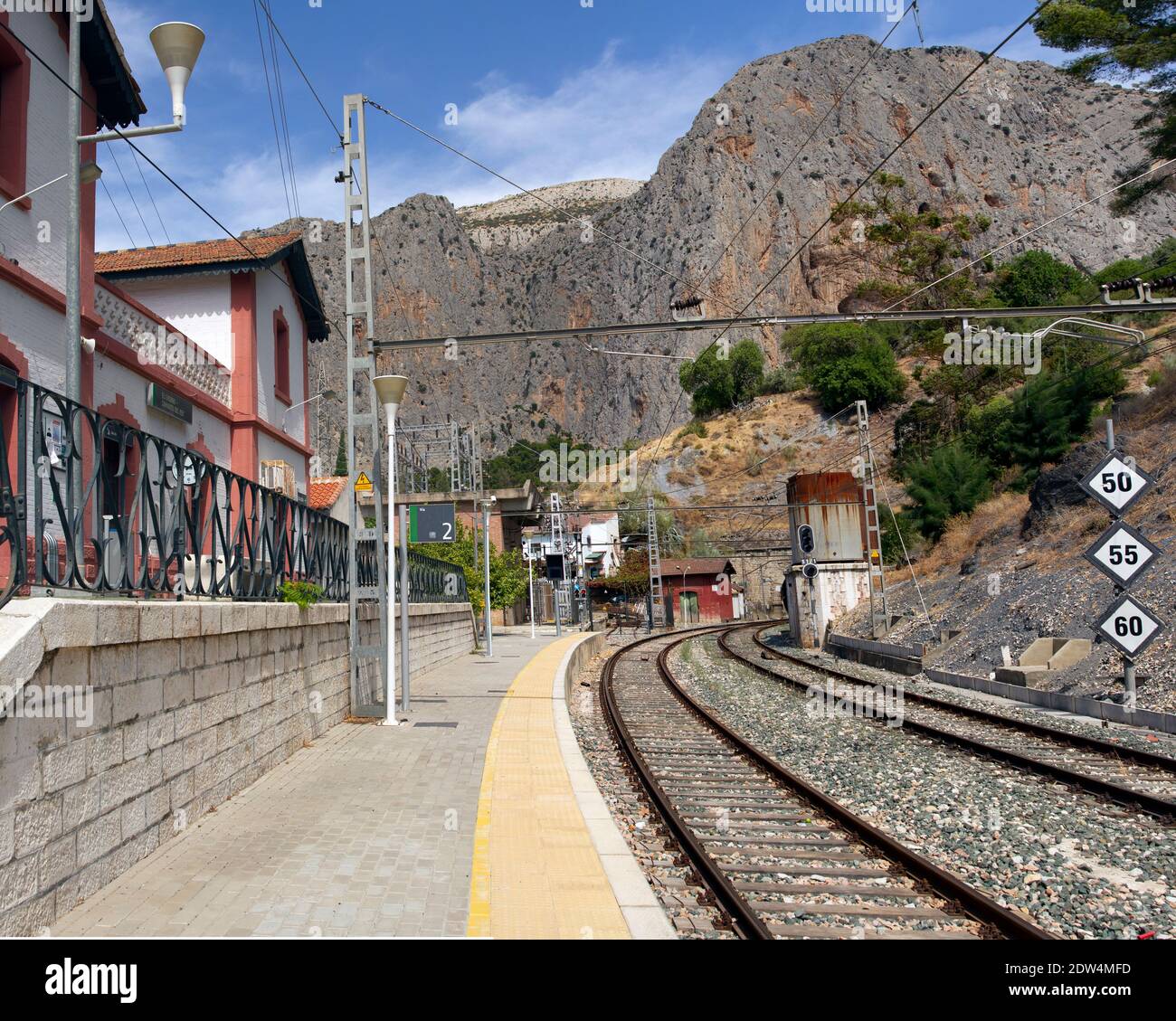 El Chorro Train Station Stock Photo - Alamy