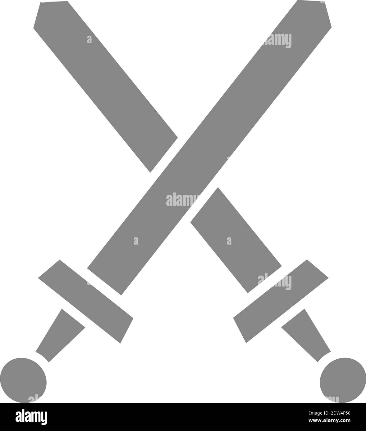 Cross swords gray icon. Board game, table entertainment symbol Stock ...