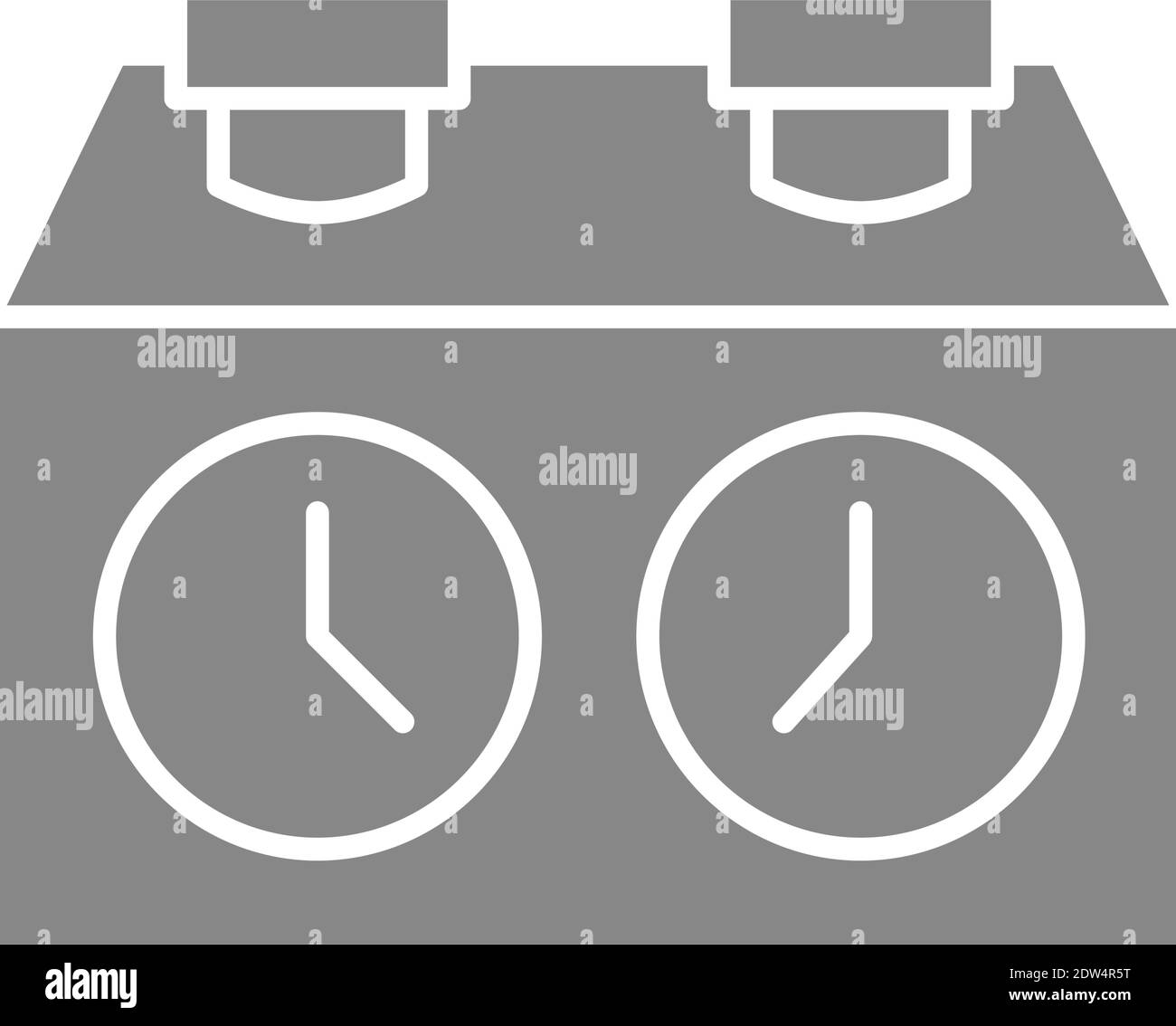 Chess clock, stopwatch, timer gray icon. Board game, table ...