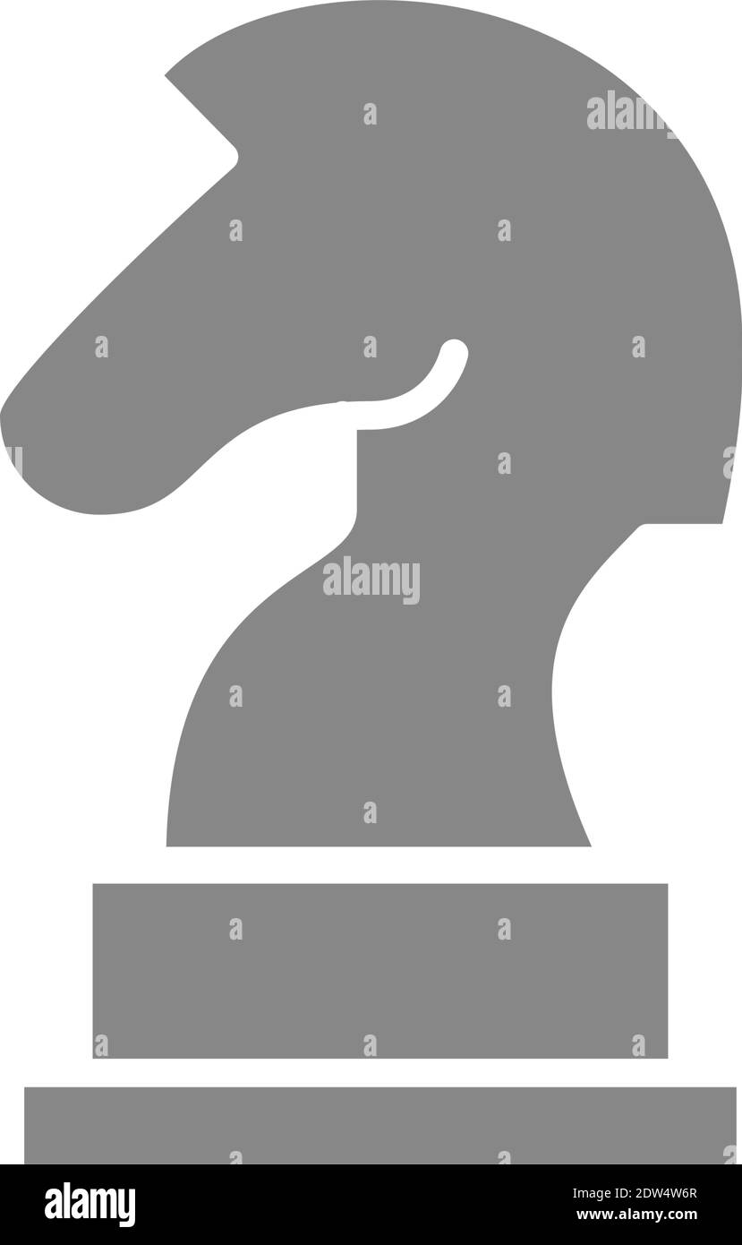 Knight chess gray icon. Board game, table entertainment symbol Stock ...