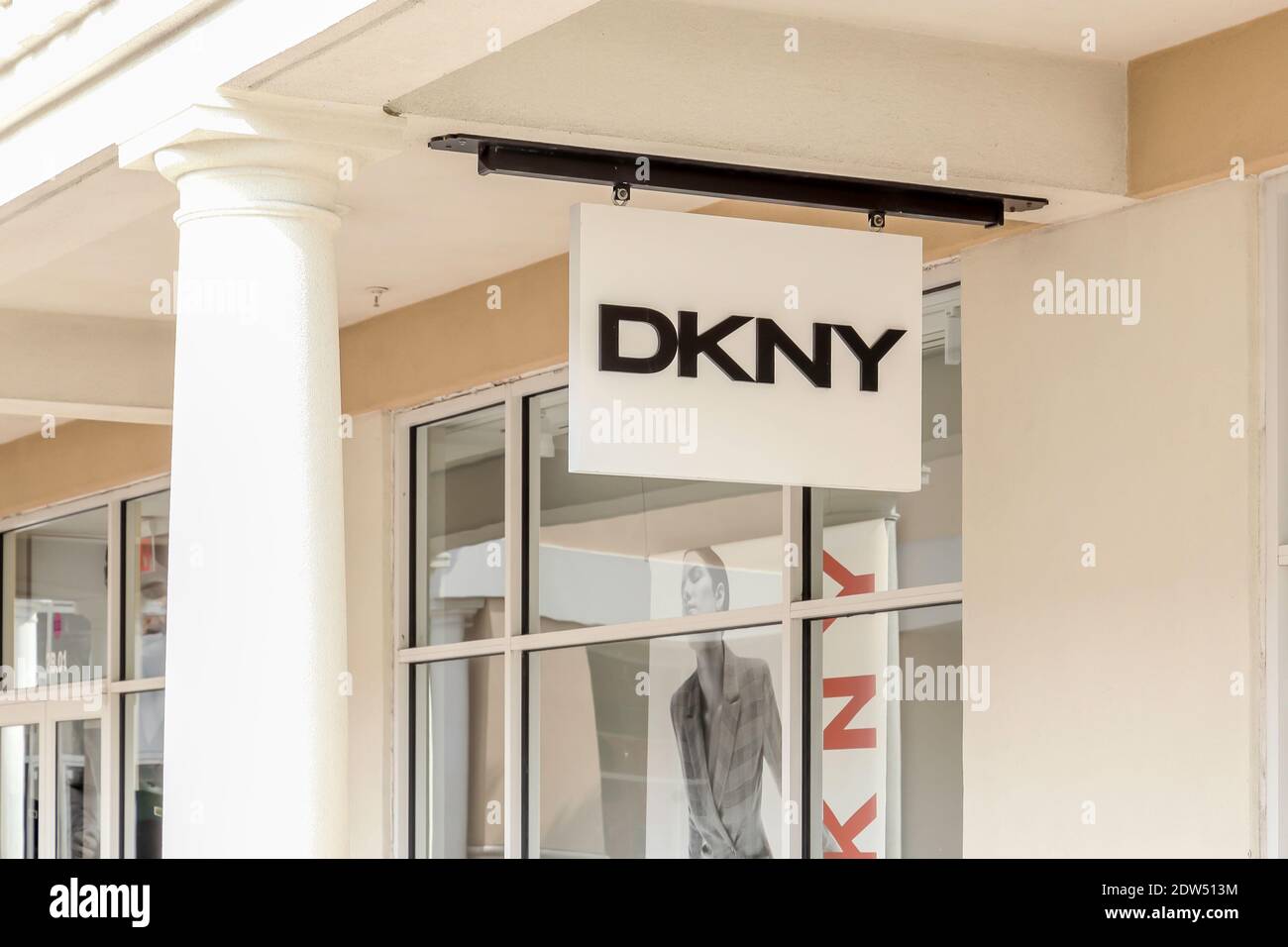 DKNY store sign at Premium outlets mall in Orlando, Florida, USA Stock ...