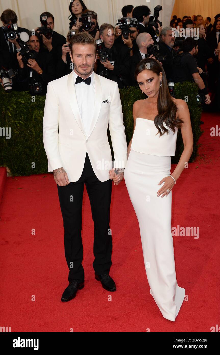 David Beckham and Victoria Beckham attend the 2014 Metropolitan Museum ...
