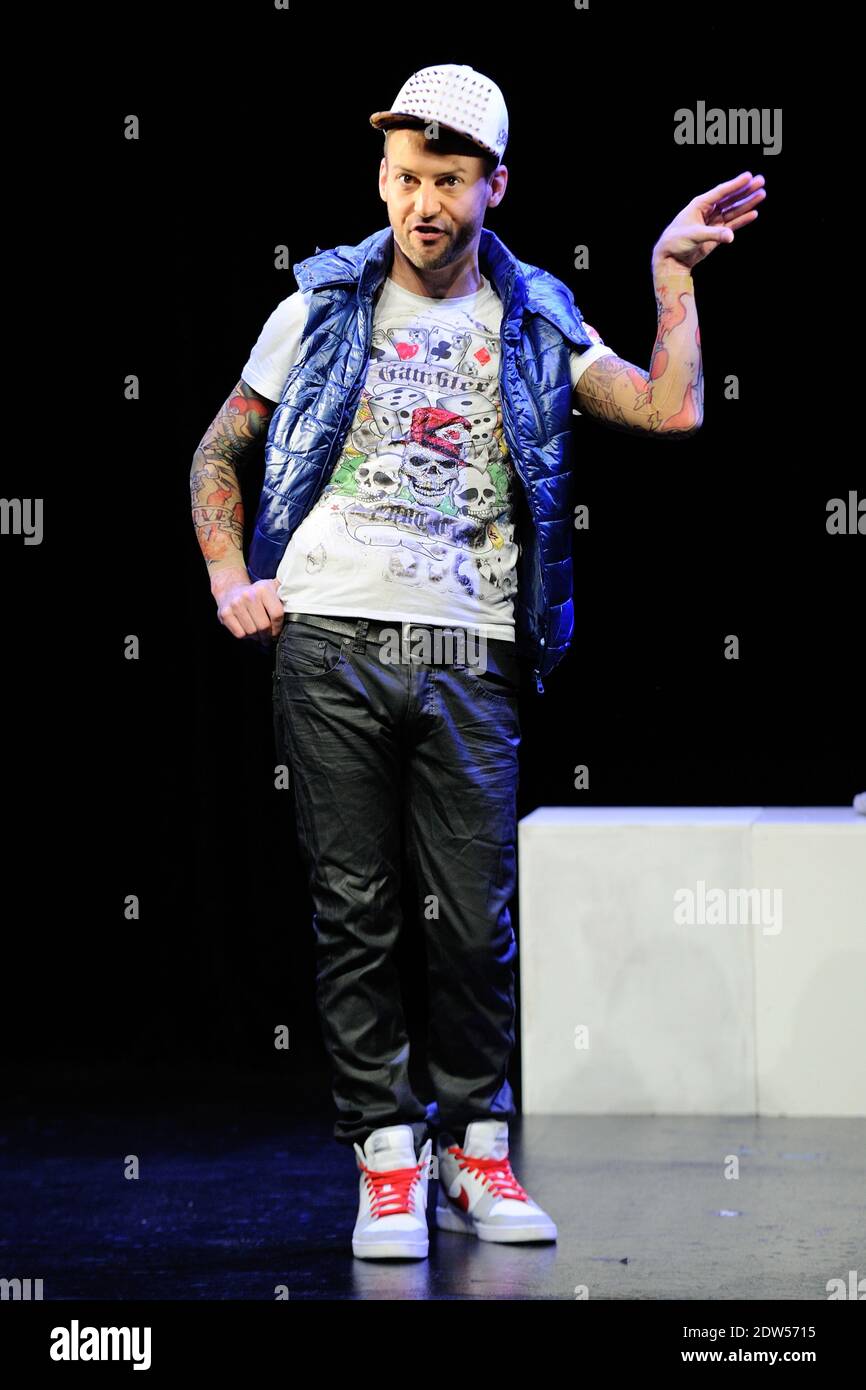 Franck Le Hen performing during the 'Revenir Un Jour' comedy show ...