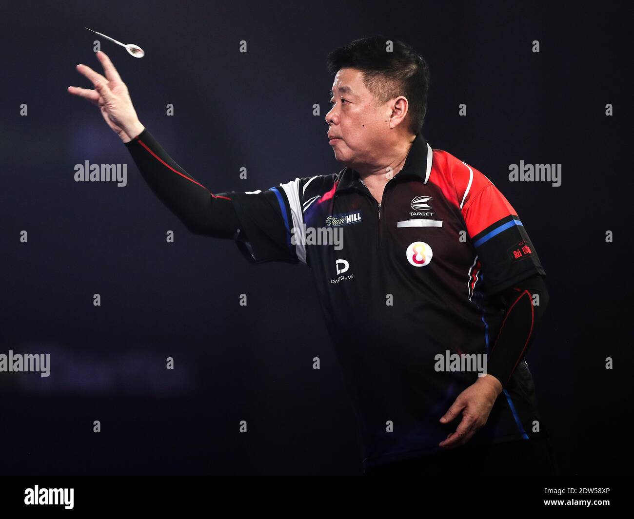 Paul Lim in action during day eight of the William Hill World Darts ...