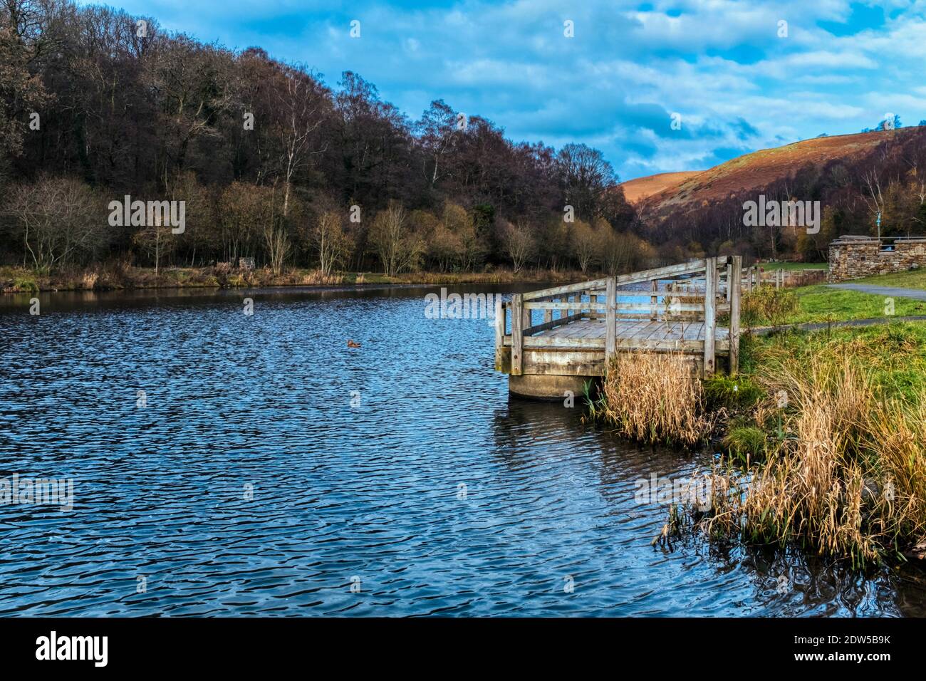 Lakes near Merthyr Tydfil South Wales. Built on former colliery ...