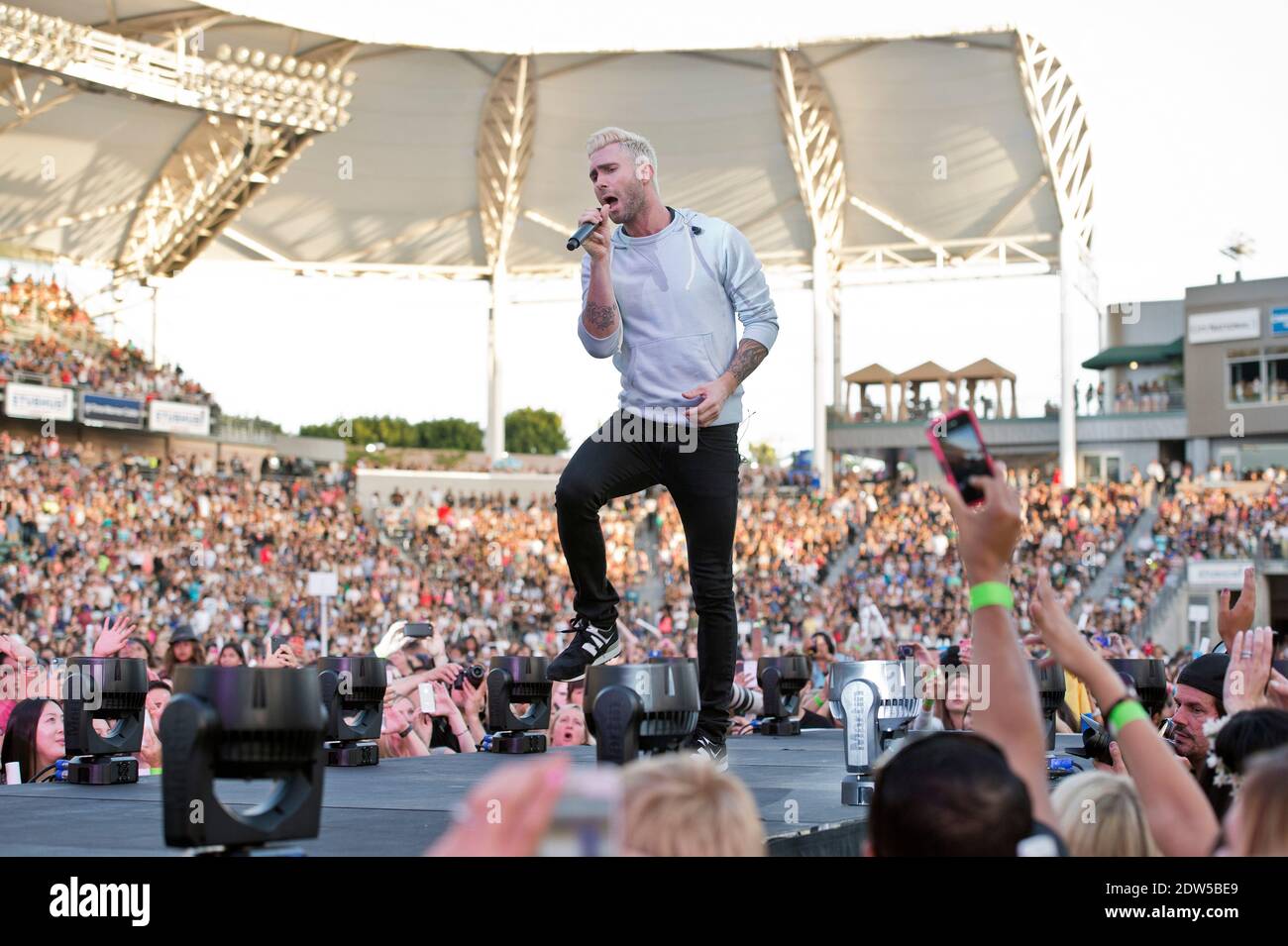 Adam Levine of Maroon 5 performs onstage during 102.7 KIIS FM's 2014 ...
