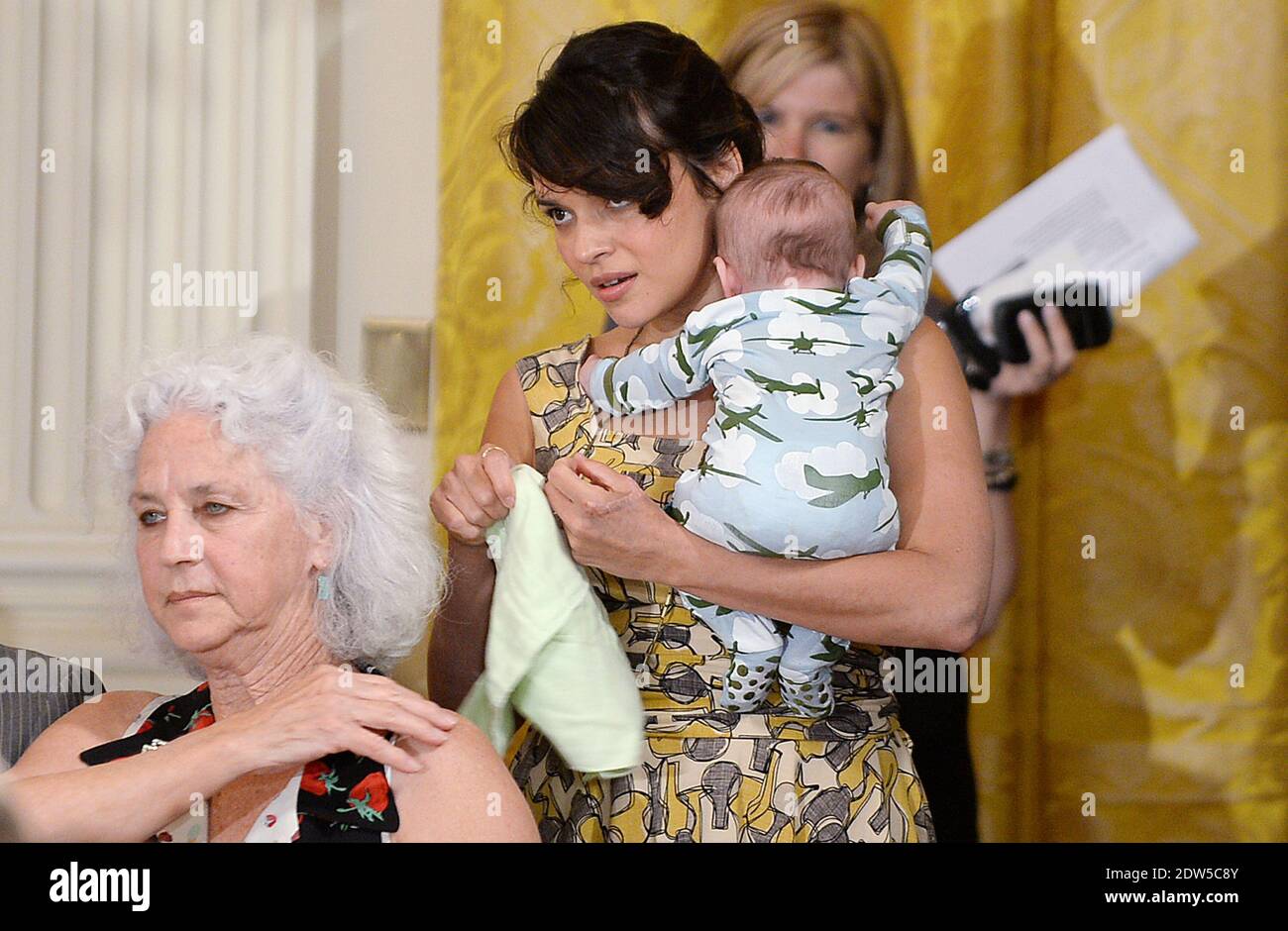 Singer Norah Jones with her 3 month old baby attends a event to honor ...