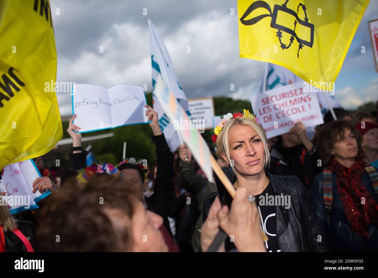 Femen France head Inna Shevchenko portrayed during a rally at Trocadero ...