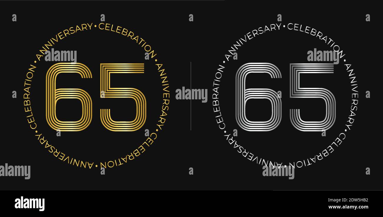 Happy 65th anniversary Stock Vector Images - Alamy