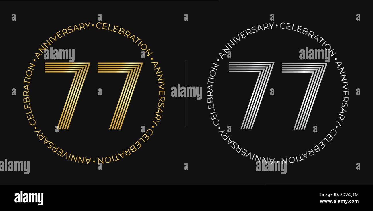 77th birthday Stock Vector Images - Alamy