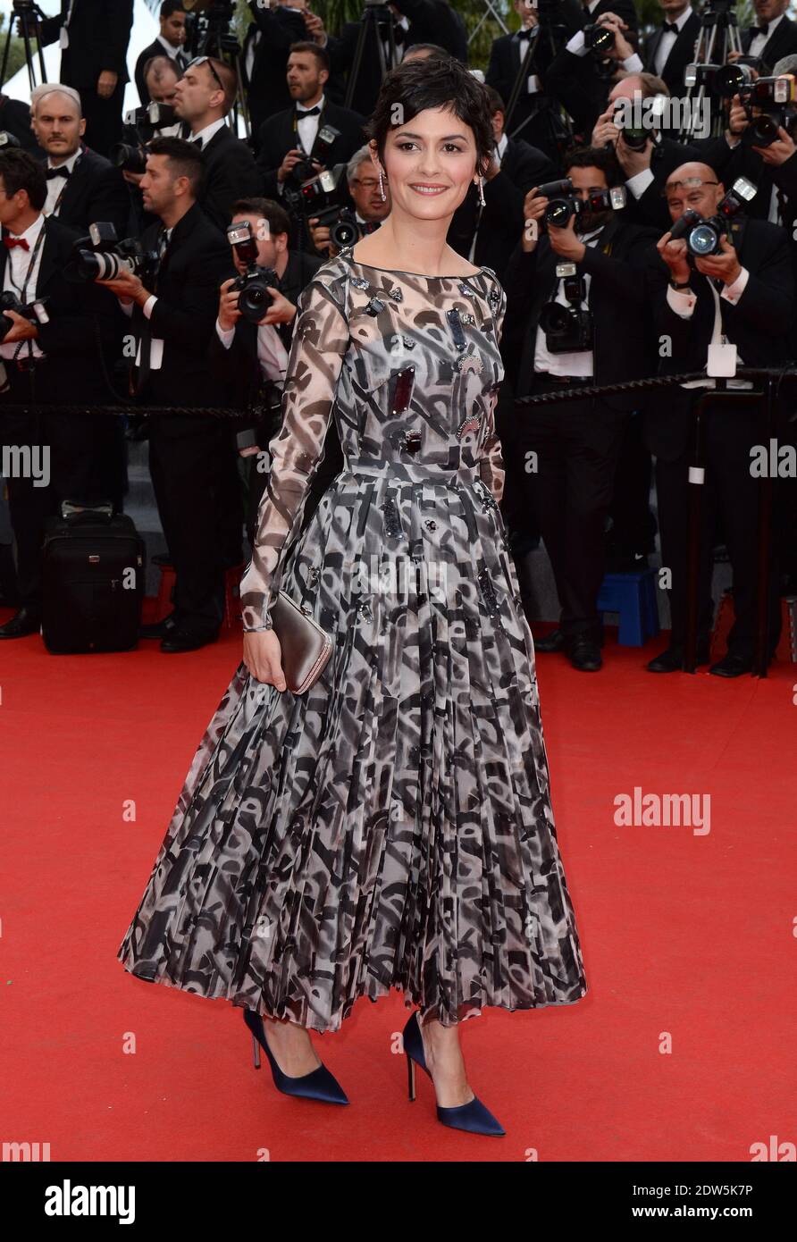 Audrey Tautou arriving on the red carpet of Grace De Monaco screening ...