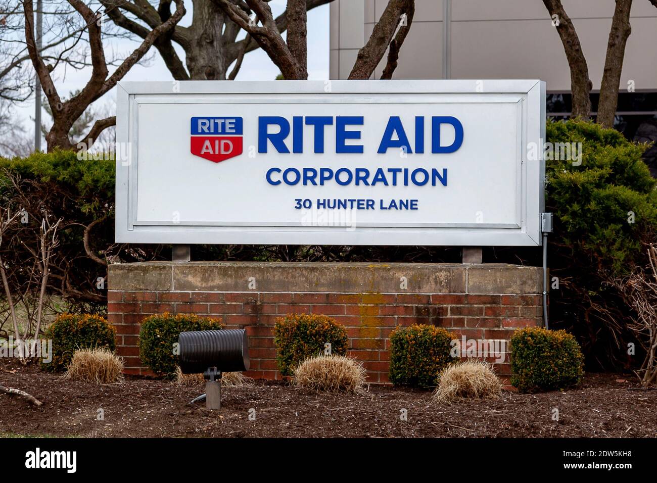 Sign of Rite Aid Corporation office outside their headquarters in ...