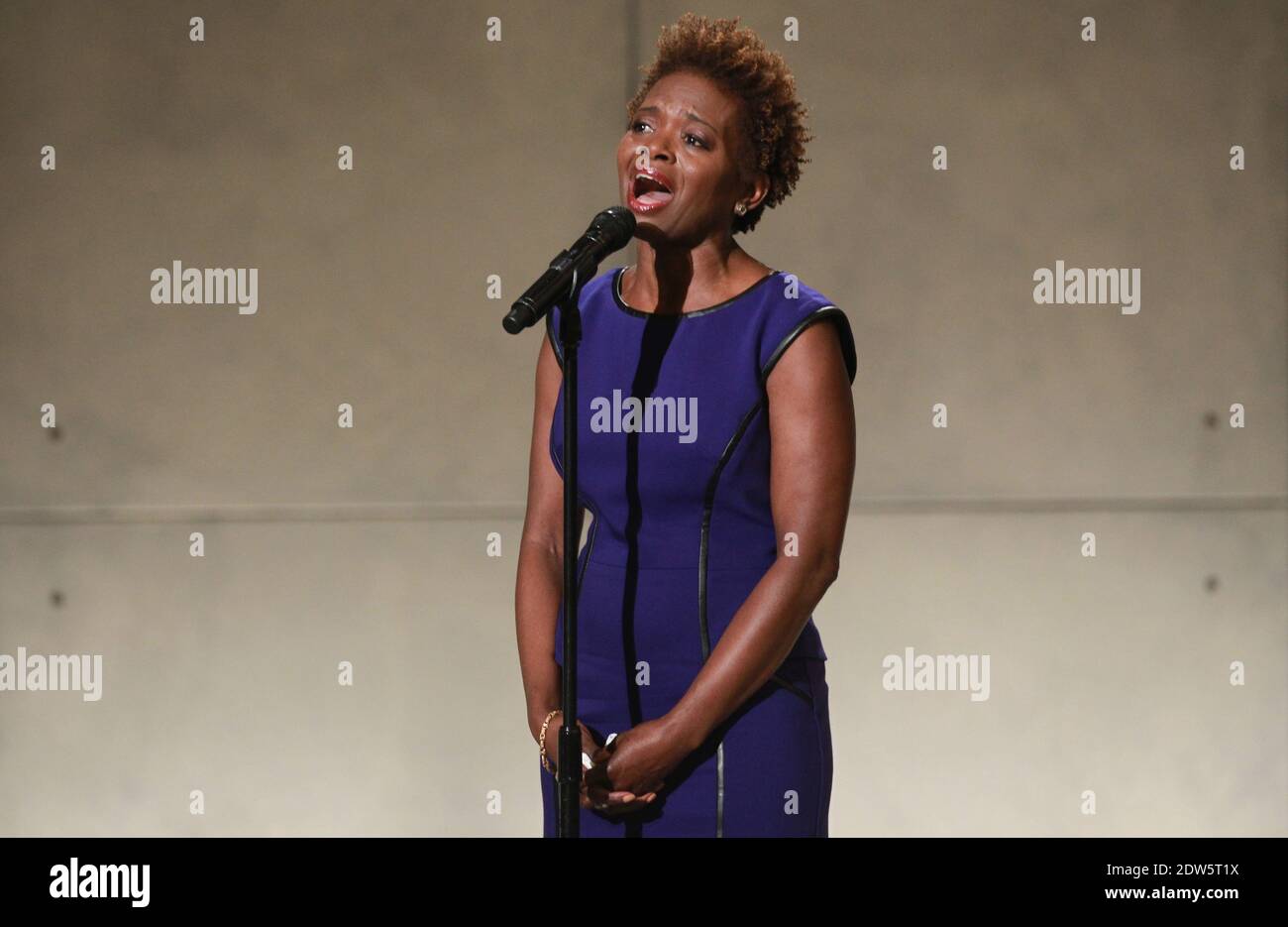 LaChanze sings Amazing Grace during the dedication ceremony at the ...