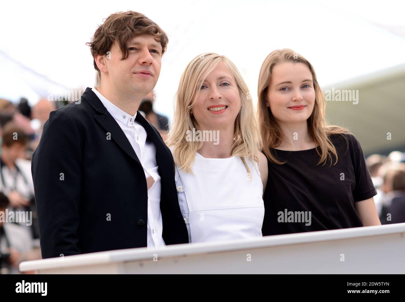 Christian Friedel, Director Jessica Hausner, Birte Schnoeink attending ...