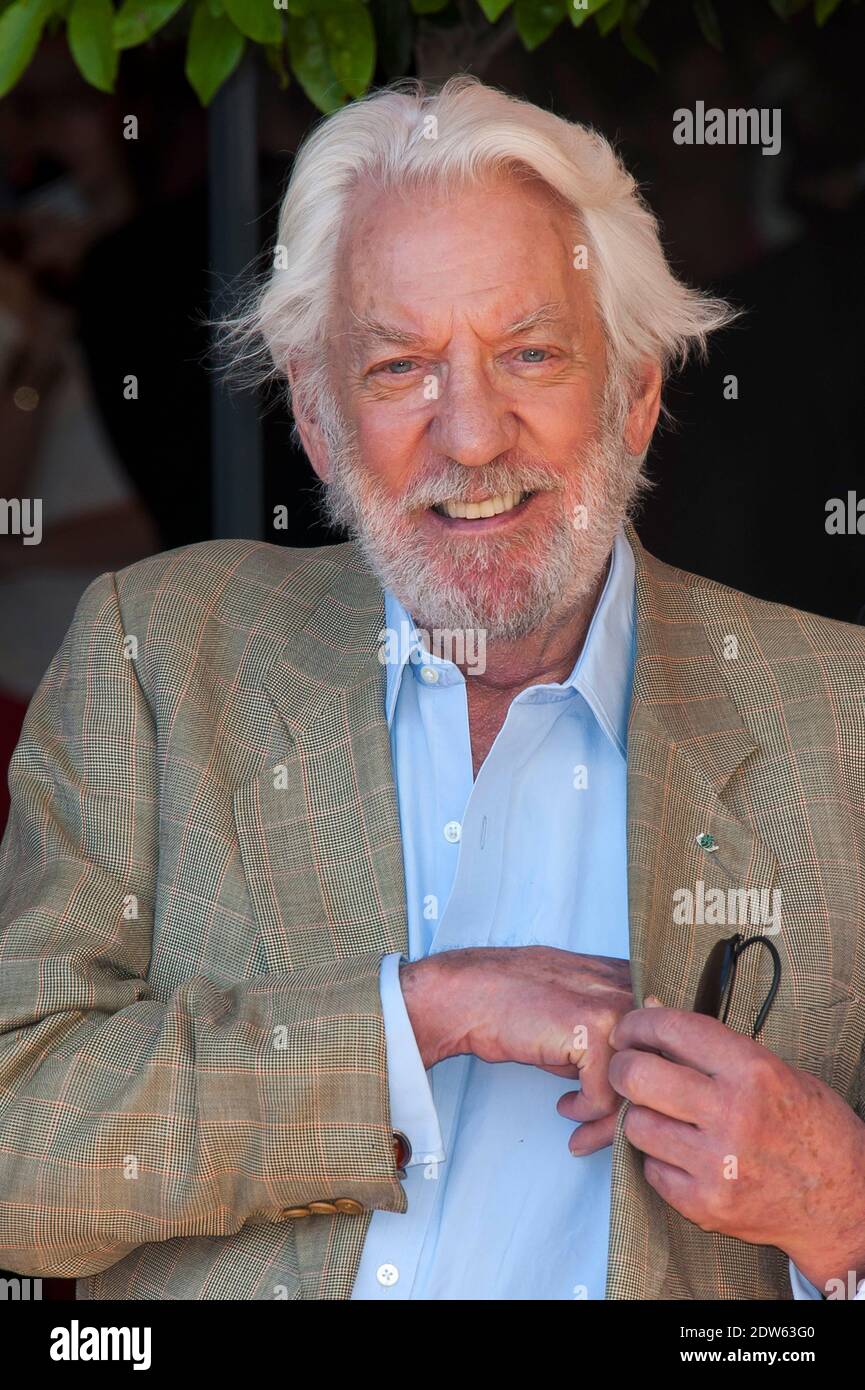 Donald Sutherland at a photocall for the film 'The Hunger Games ...