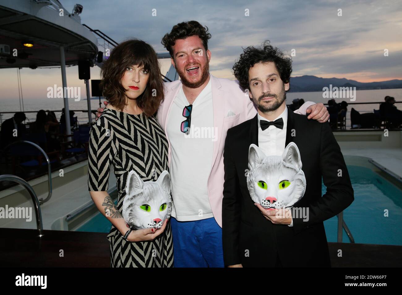 Daphne Burki, Cedric Couvez and Gunther Love attending Reebok party ...