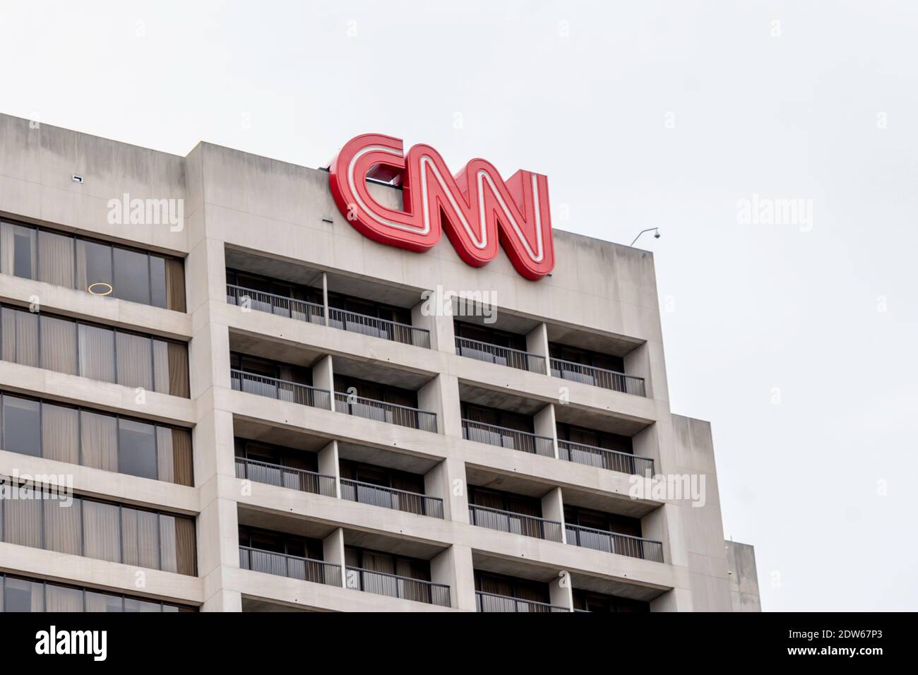 Atlanta, Georgia, USA - January 17, 2020: CNN sign on CNN Center ...