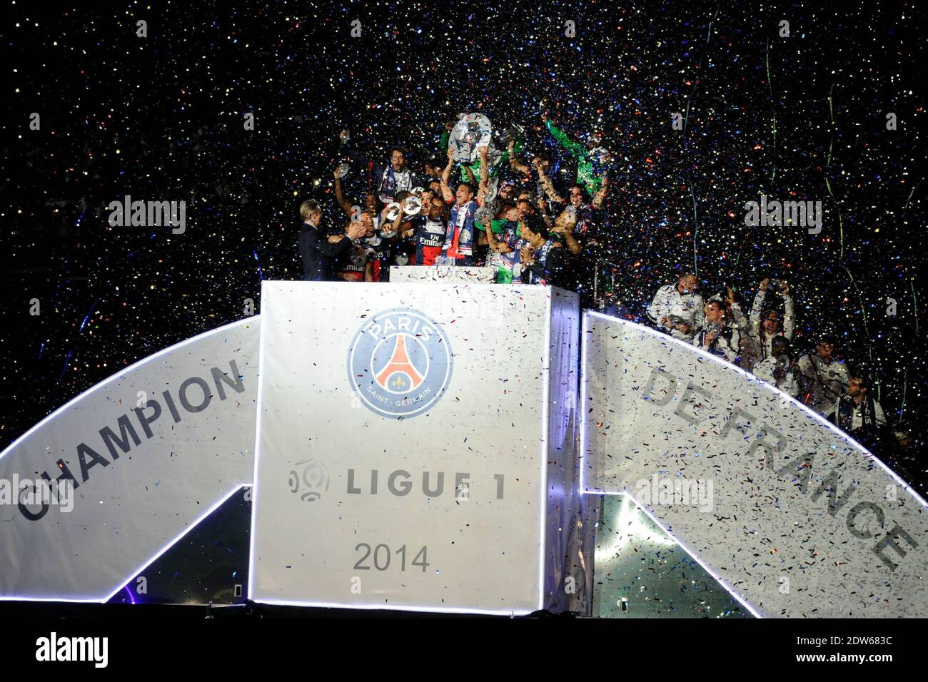 PSG was presented with the 'Hexagonal' Trophy for French League One ...