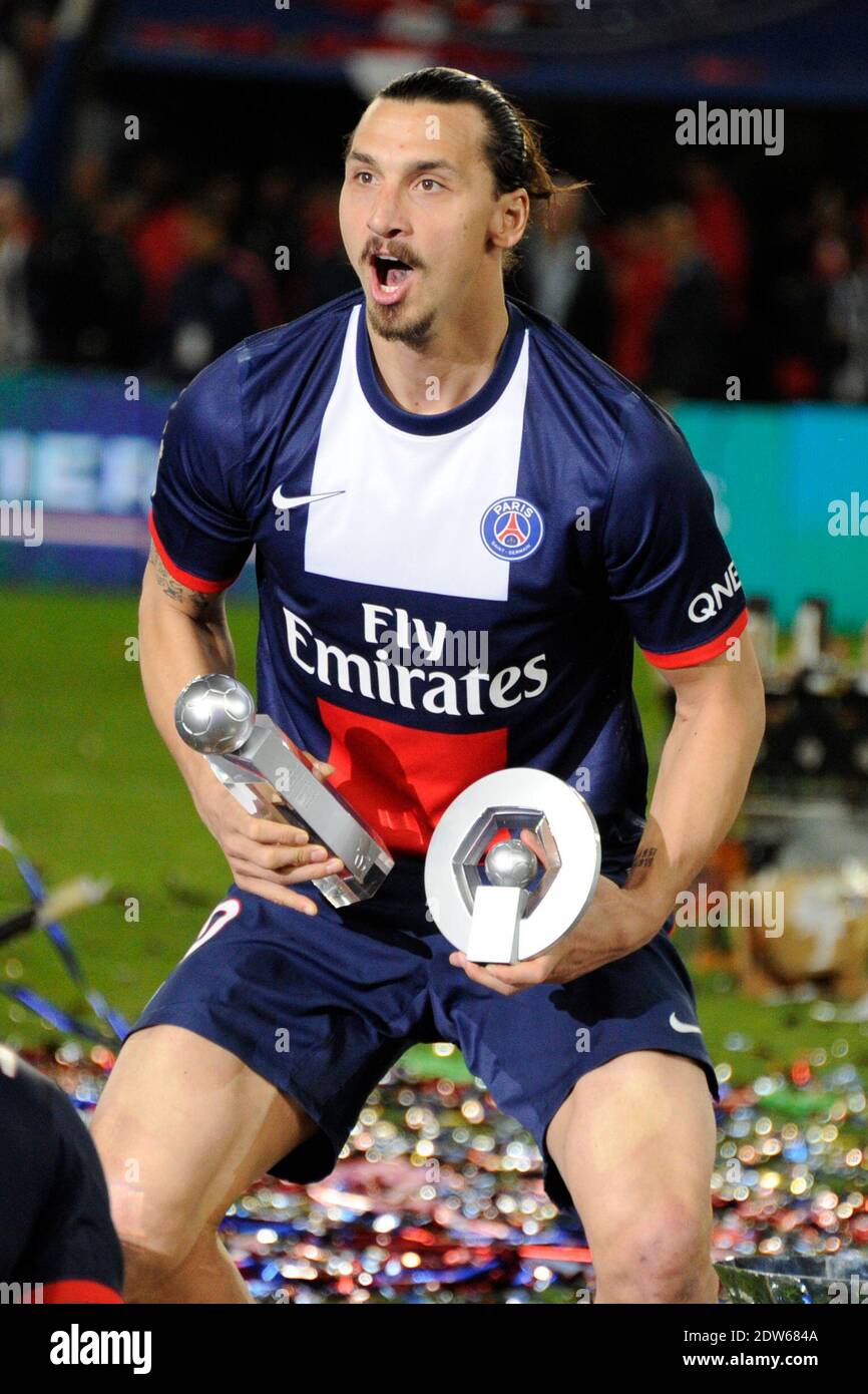 PSG's Zlatan Ibrahimovic during the Hexagonal Trophy presentation after ...