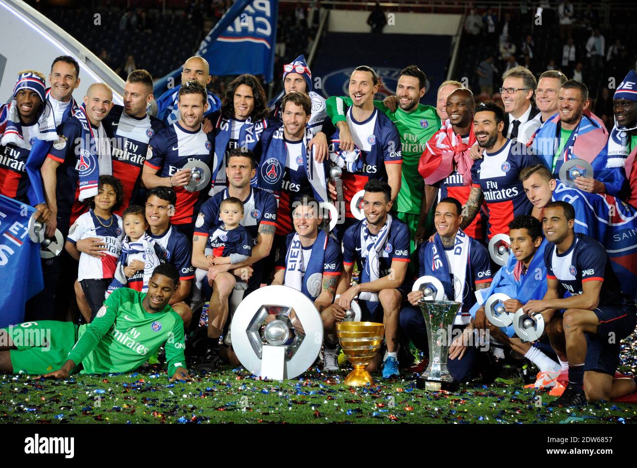 PSG was presented with the 'Hexagonal' Trophy for French League One ...