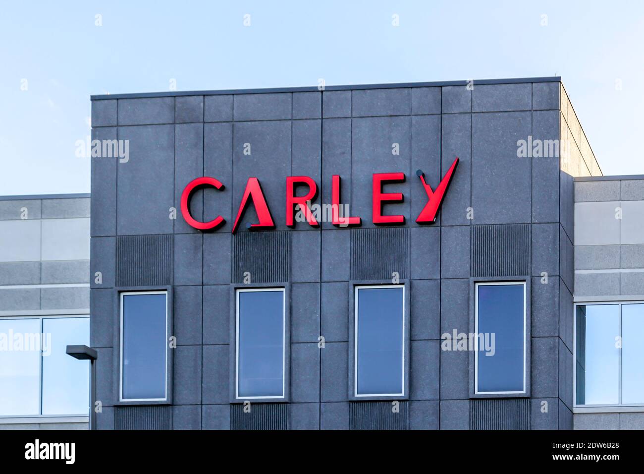 Carley sign on the Corporation building in Orlando, Florida, USA Stock ...