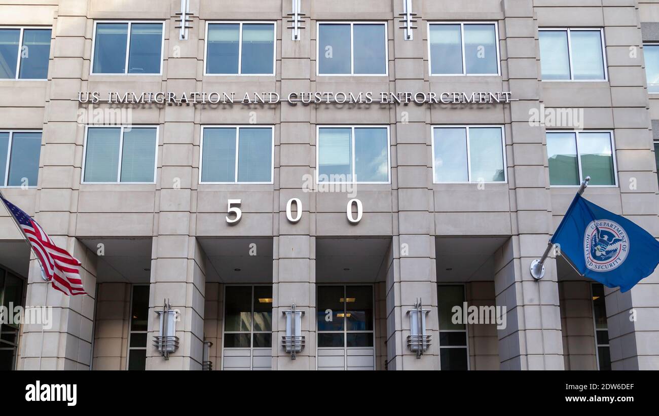 US Immigration and Customs Enforcement building in Washington, D.C. USA ...