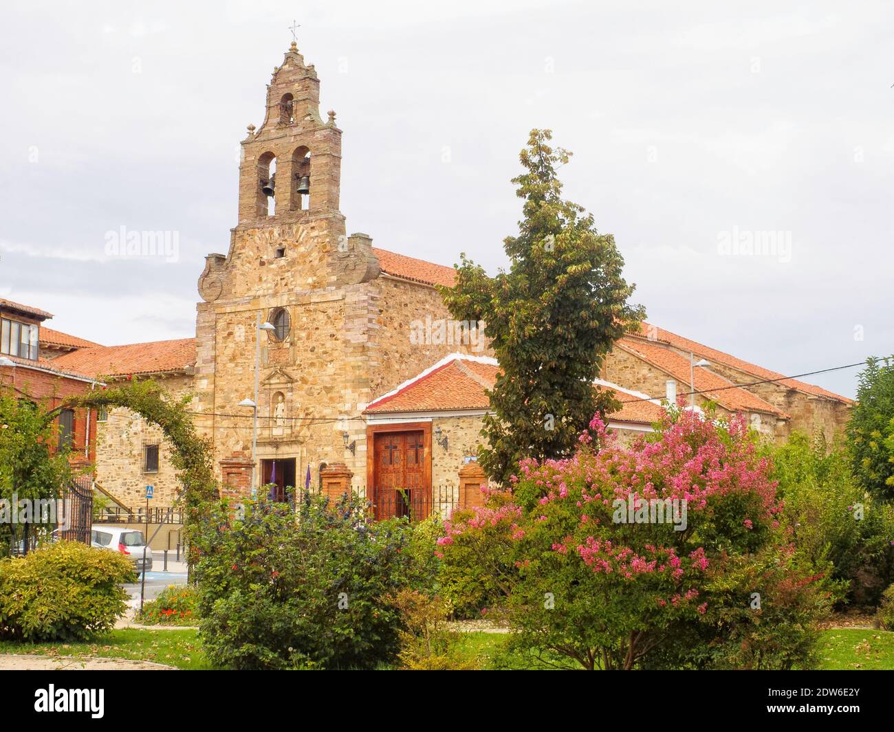 Bell gable of the San Francisco Church on the Camino - Astorga, Castile ...