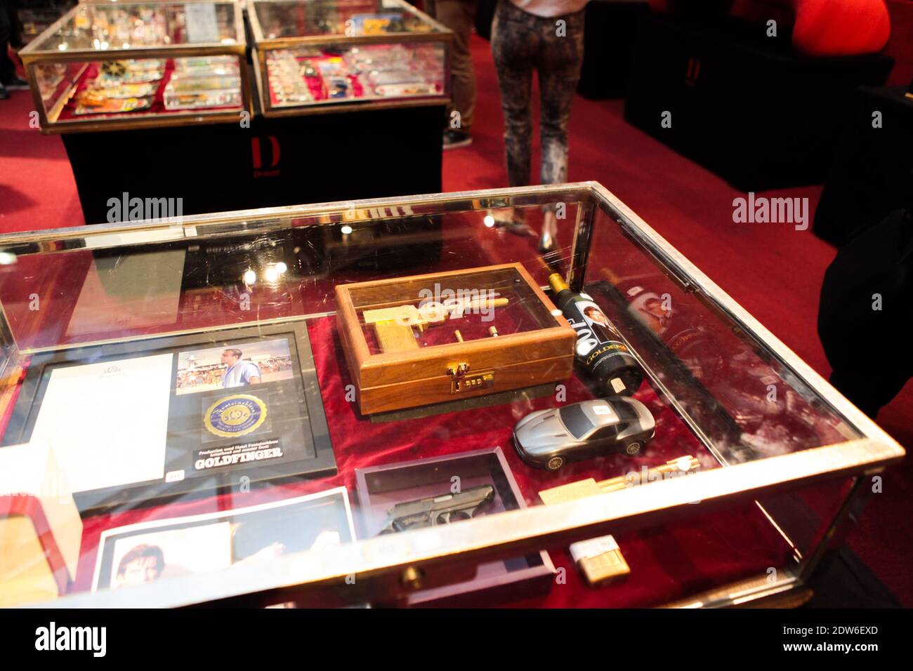 Film memorabilia including James Bond items are on display at a press ...
