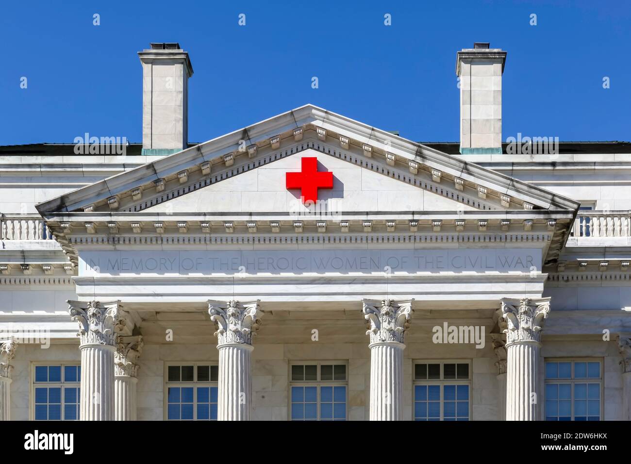 Facade of American Red Cross National Headquarters in Washington, D.C ...