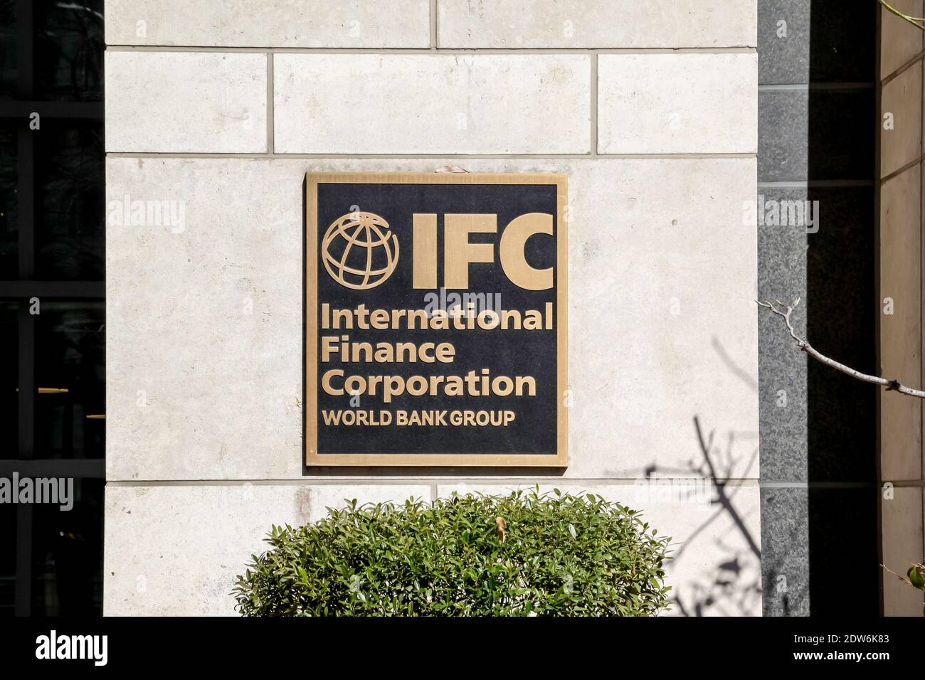 IFC sign on their headquarters building in Washington, D.C Stock Photo ...