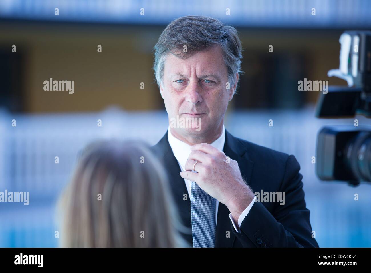 Accor Hotels CEO Sebastien Bazin portrayed in front of the Piscine ...