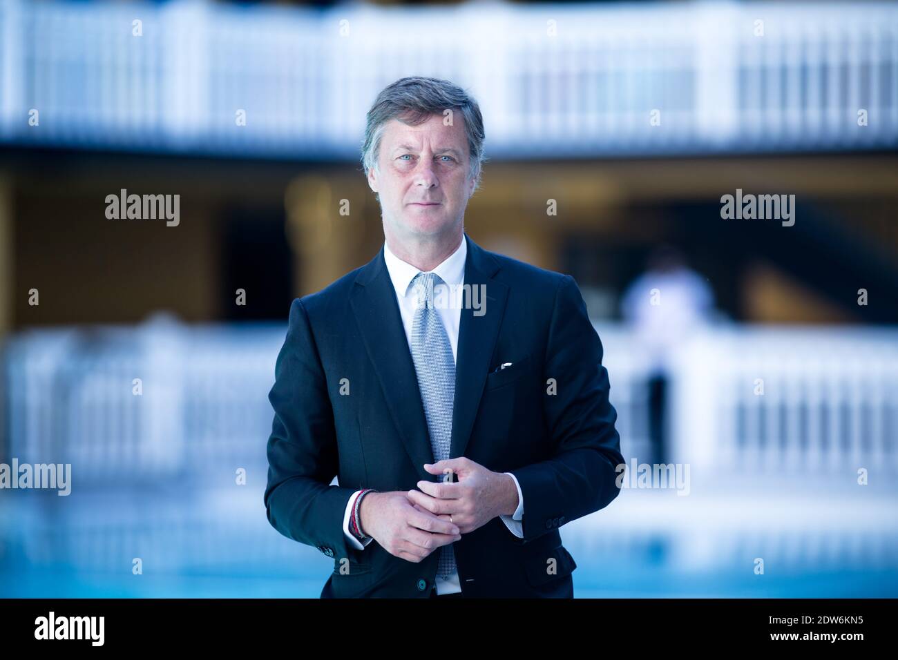 Accor Hotels CEO Sebastien Bazin portrayed in front of the Piscine ...