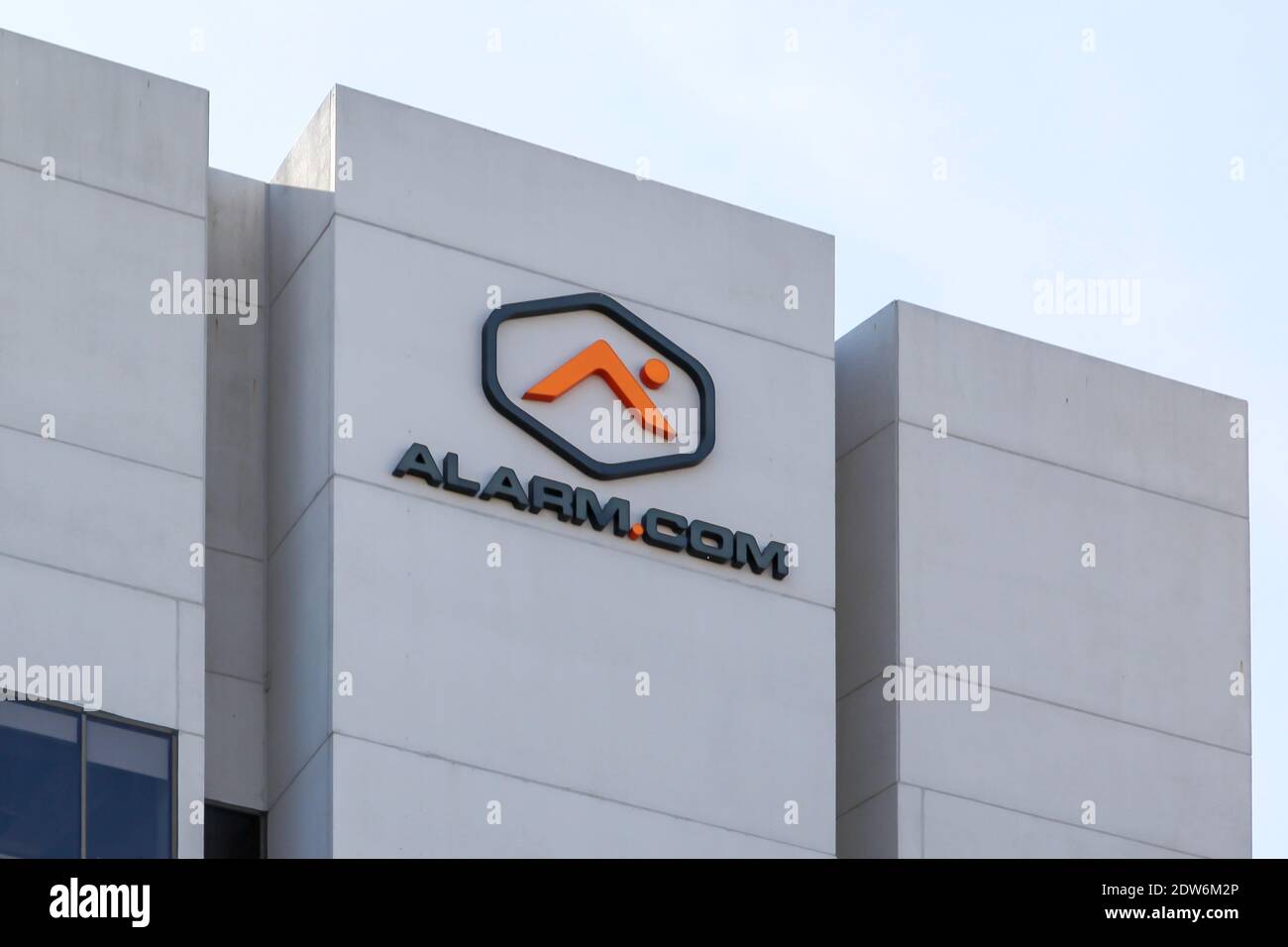 Alarm.com logo on their building in Tysons Corner, Virginia, USA Stock ...