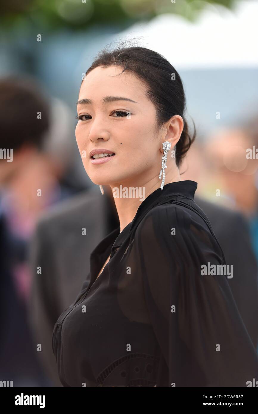 Gong Li posing at the photocall for the film Coming Home (Gu Lai) held ...