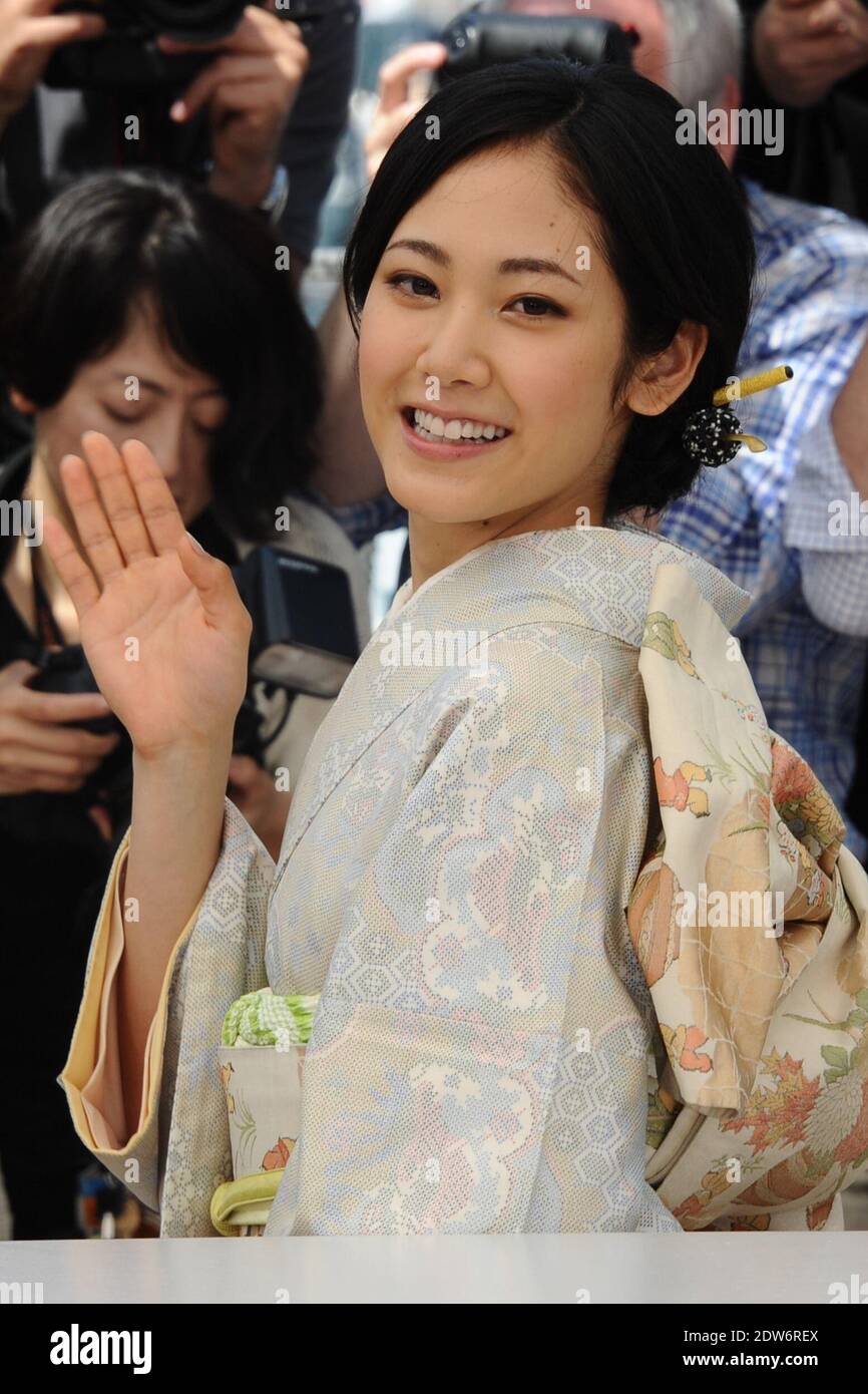 Jun Yoshinaga posing at Still The Water (Futatsume No Mado) photocall ...