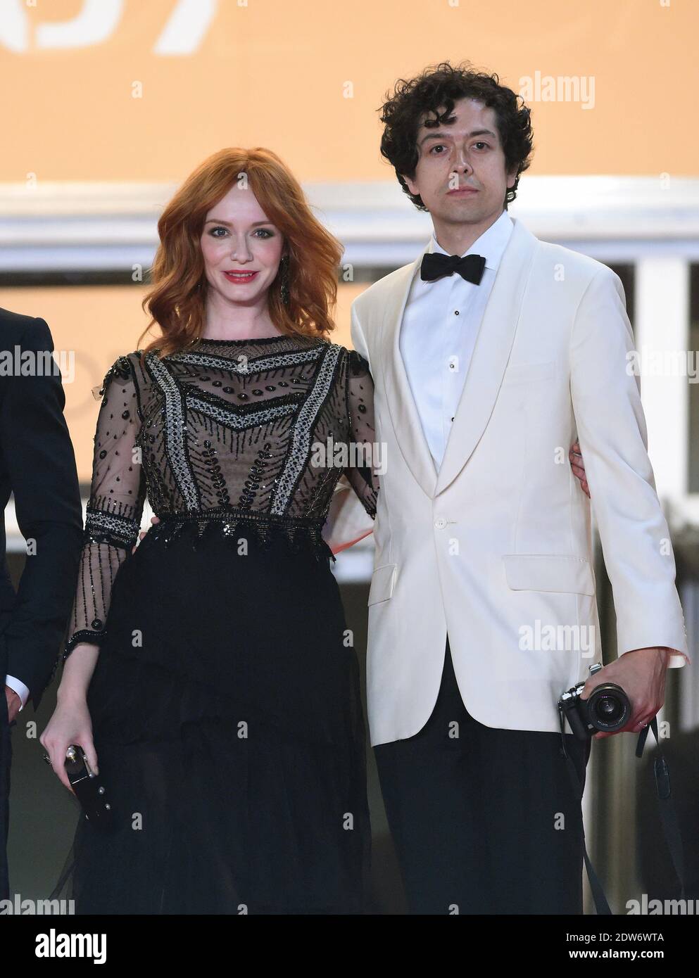 Christina Hendricks and husband Geoffrey Arend arriving at the Palais ...