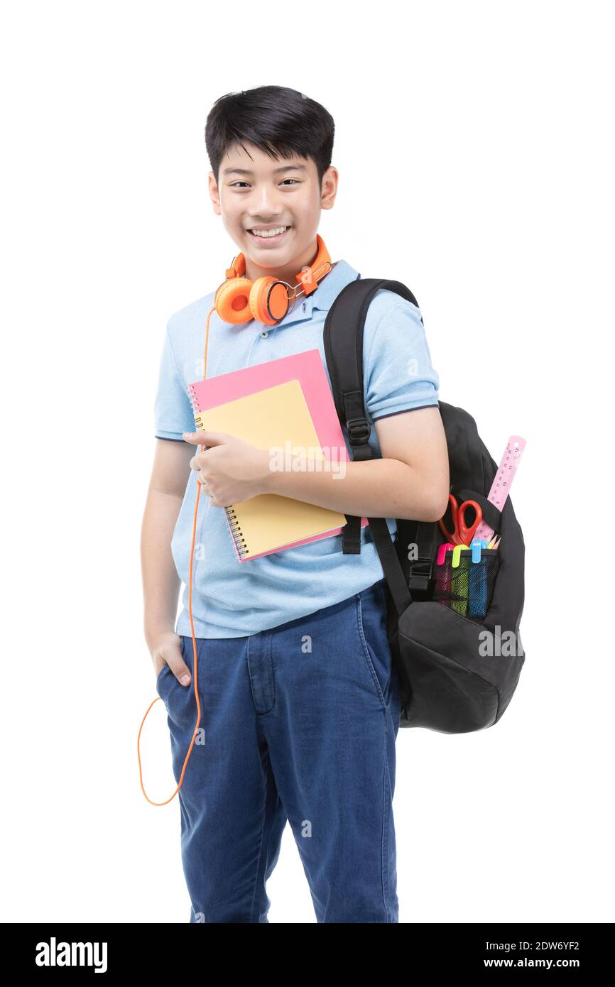 School boys back view Cut Out Stock Images & Pictures - Alamy