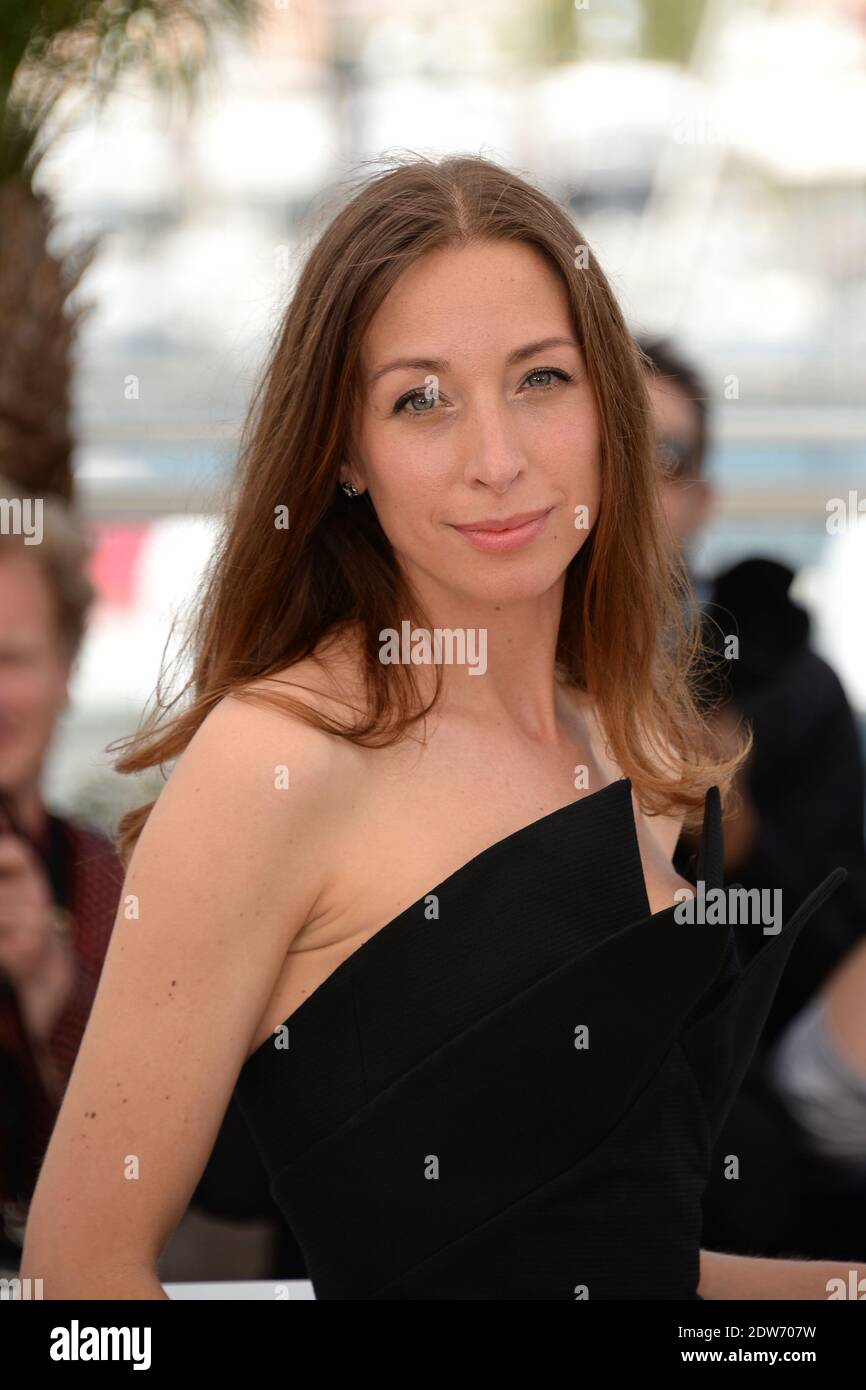 Jessica Erickson posing at the photocall for the film Adieu Au Language ...