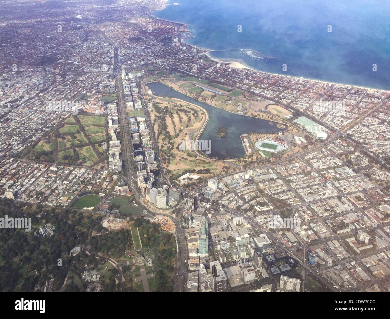 Aerial view albert park lake hi-res stock photography and images - Alamy