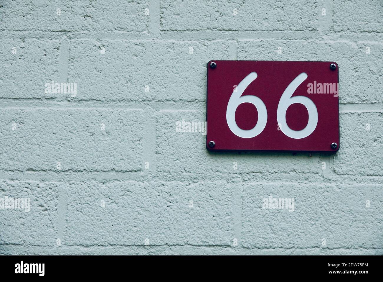 House number 66 sign hi-res stock photography and images - Alamy