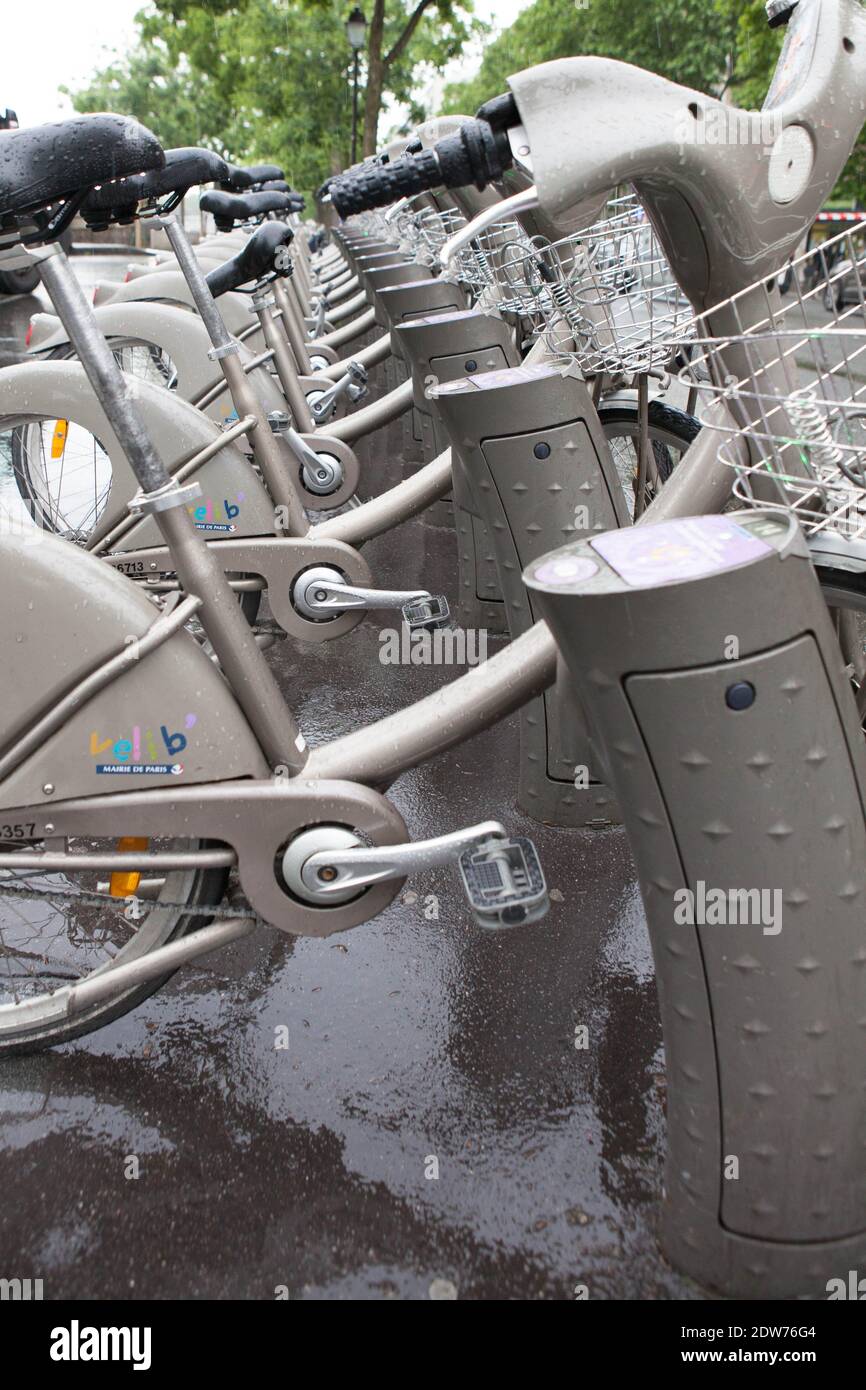 View of Velib station in Paris, France on May 22, 2014. Photo by Audrey ...