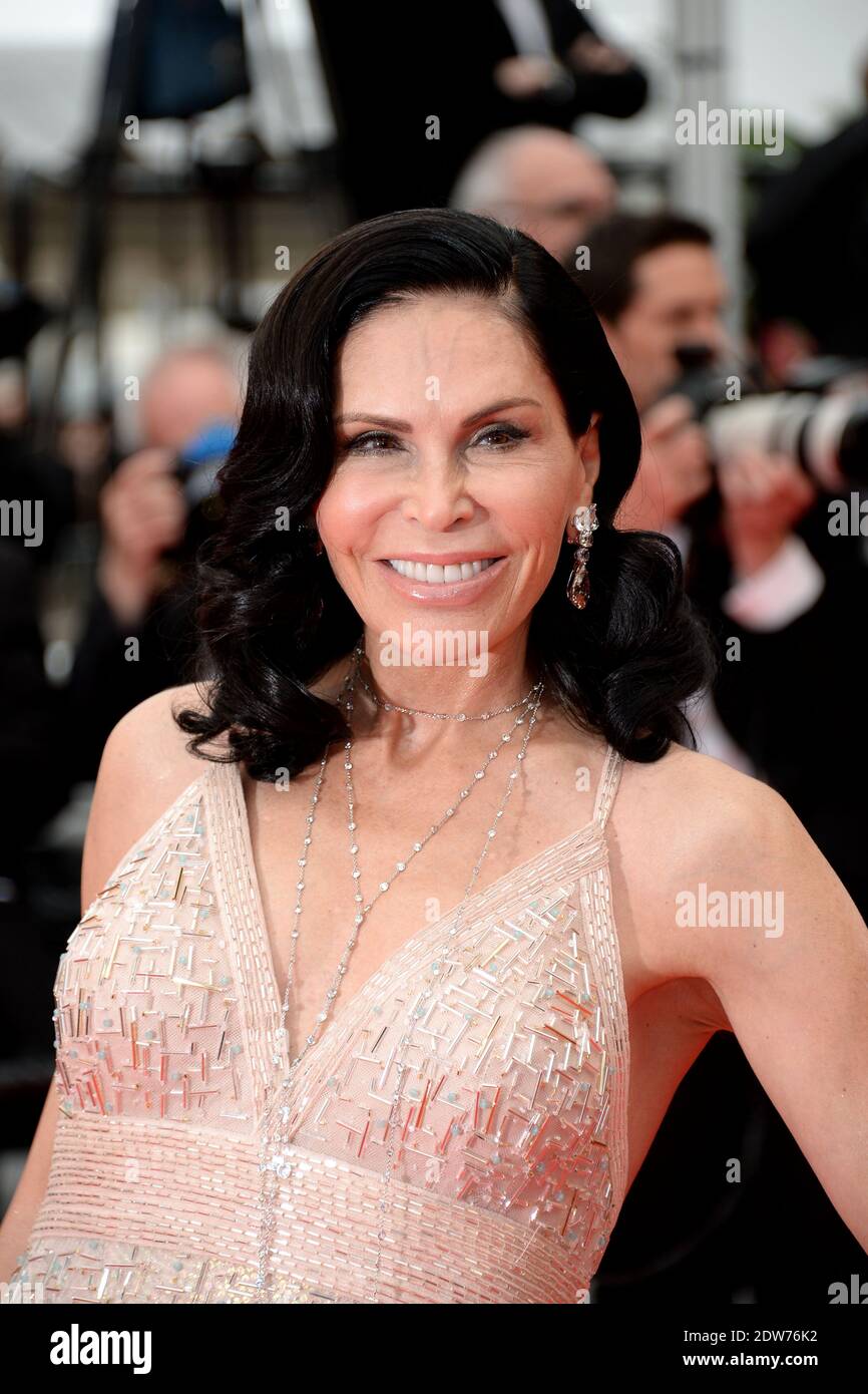 Mouna Ayoub arriving at the Palais des Festivals for the screening of ...