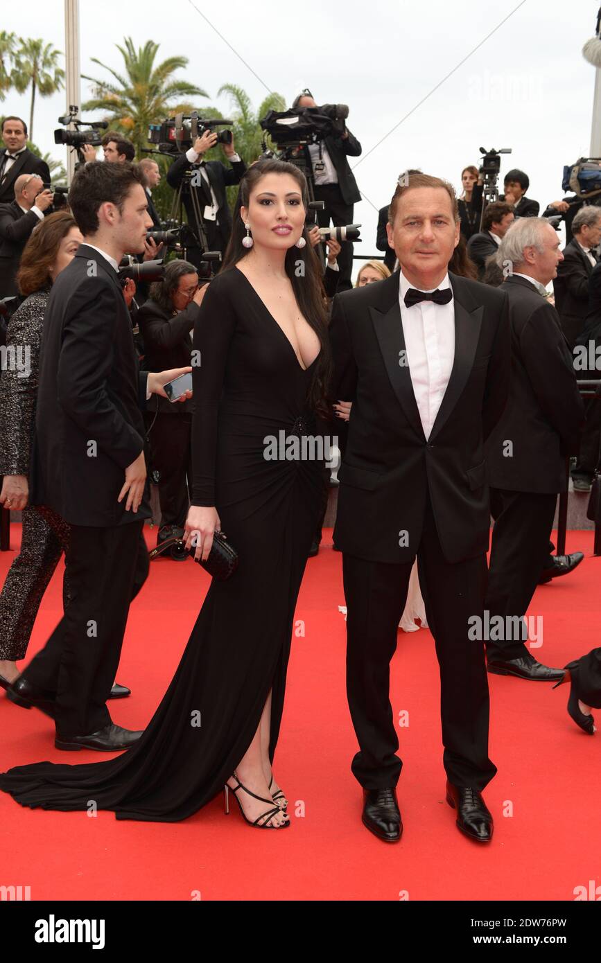Eric Besson and wife Yasmine seen arriving for the screening of movie ...