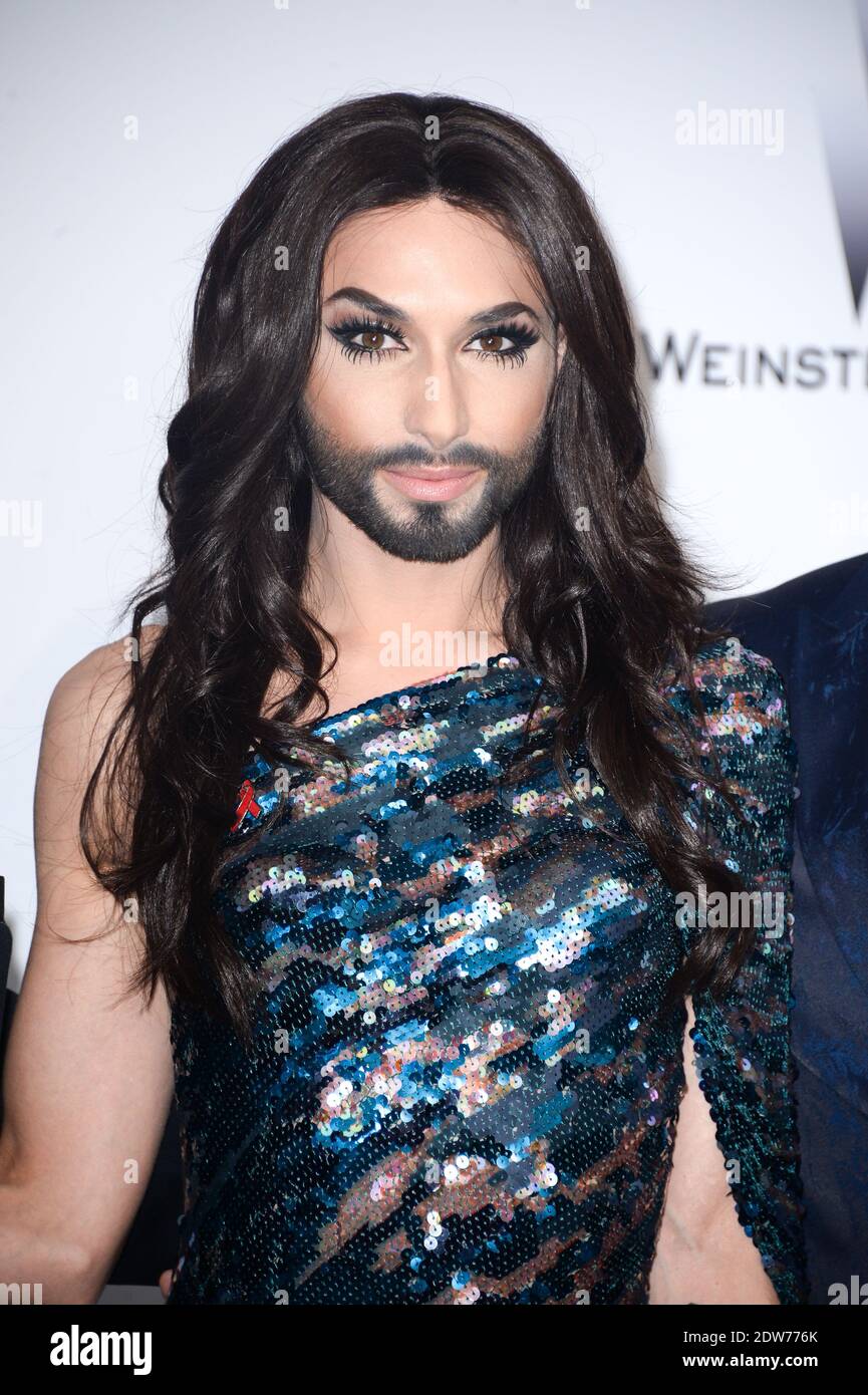 Conchita Wurst arriving at amfAR's 21st Cinema Against AIDS Gala ...